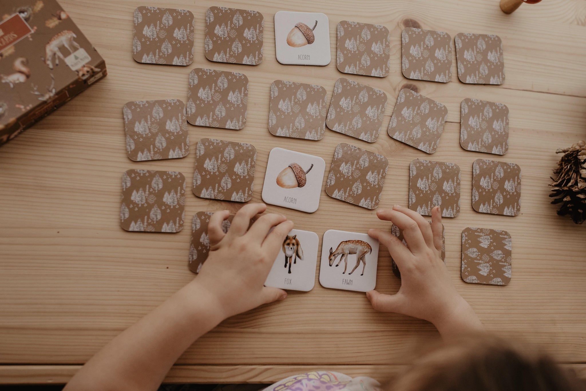 Woodland Memory Card Game – Light Lion