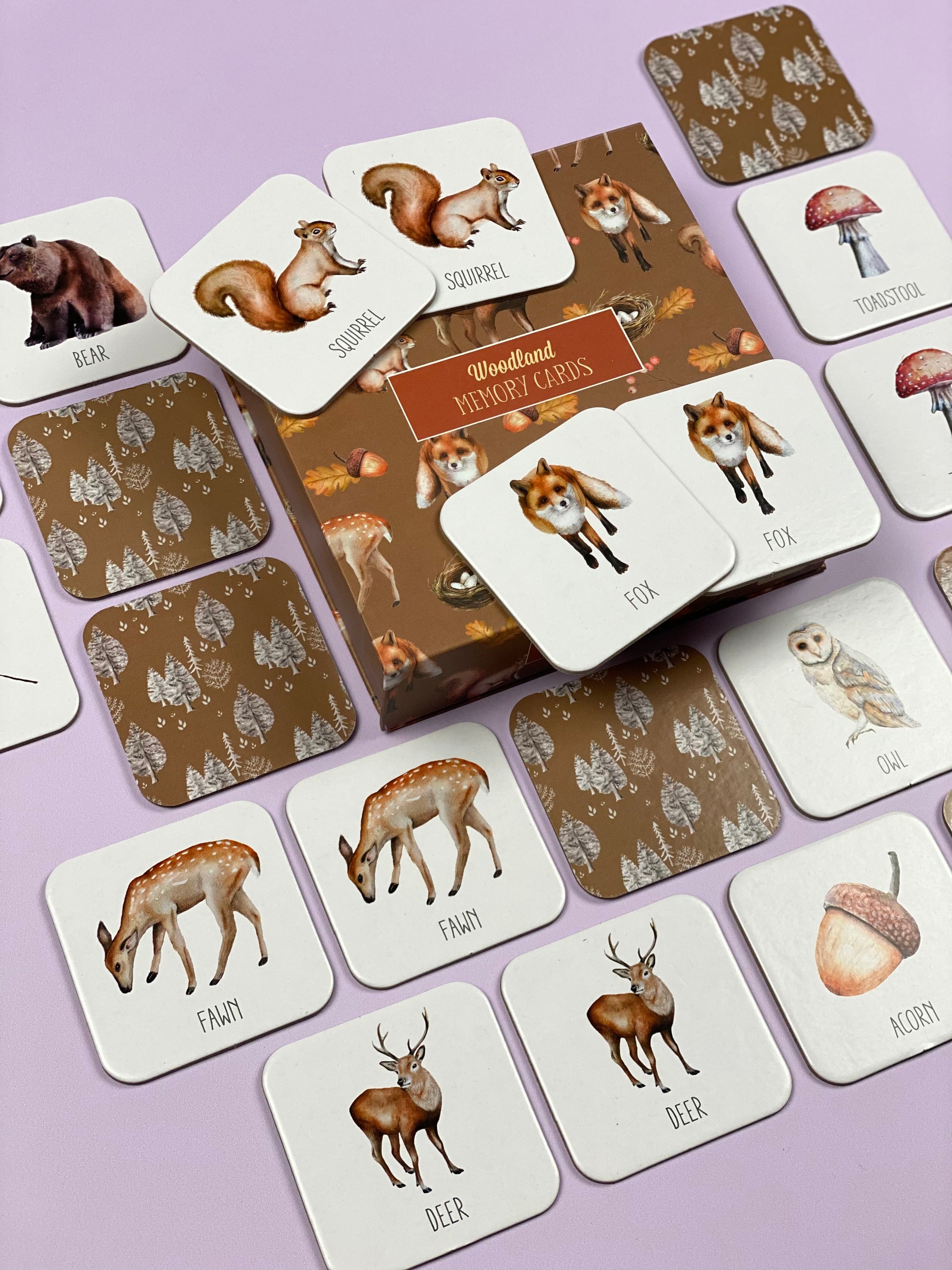Woodland Memory Card Game – Light Lion